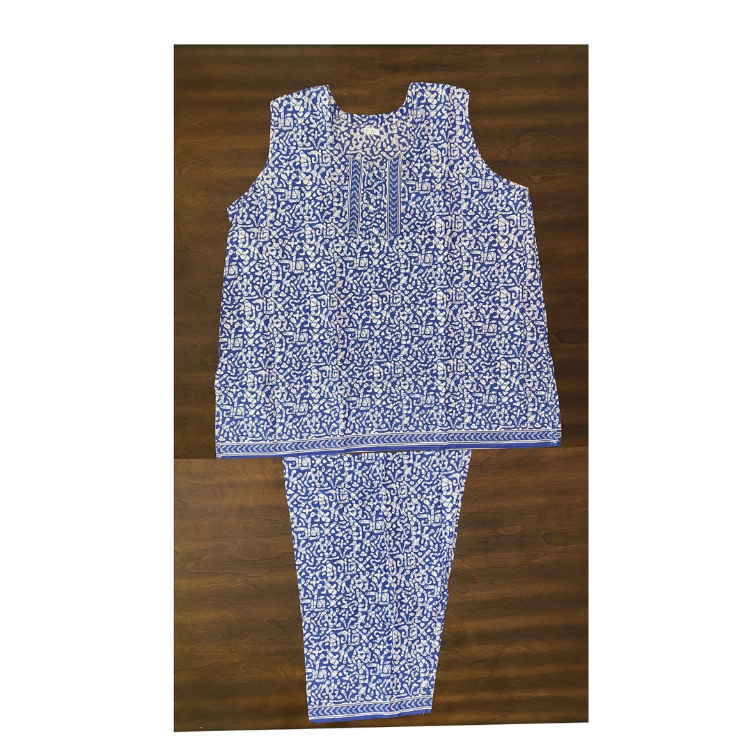Women Cotton Night Suit 2X Pajama Set Women Plus Size 52" Cotton ...