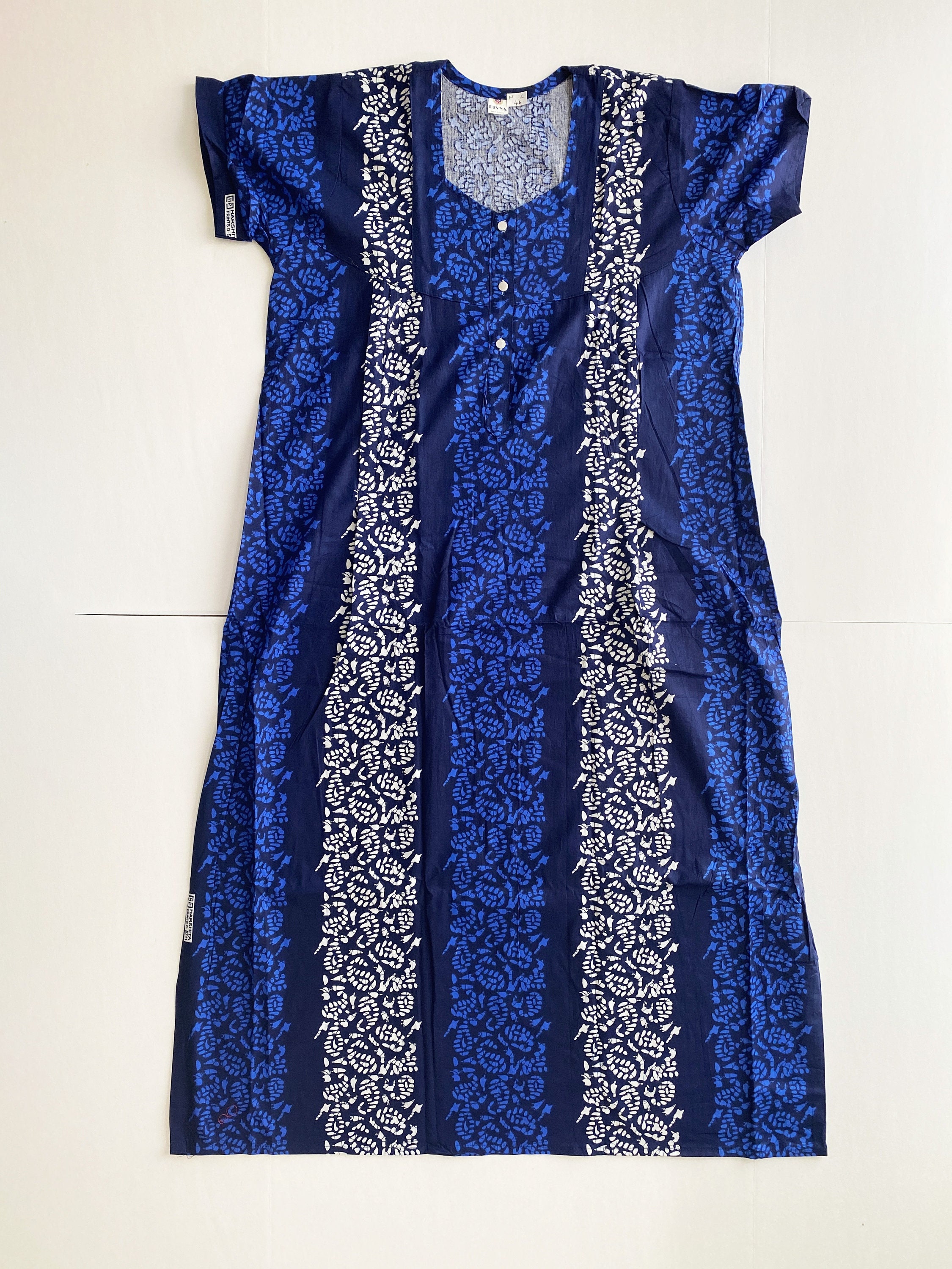 Large Size 46 Cotton Nightwear for Women Pure Cotton Sleepwear Night ...