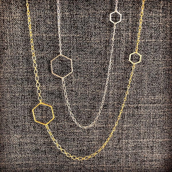 Geometric Necklace - Etsy