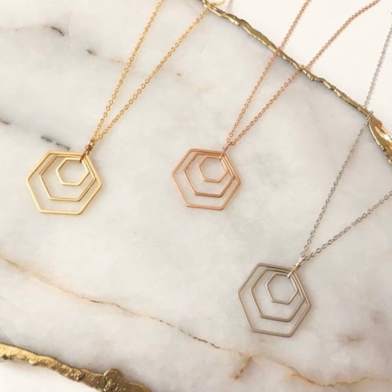 Geometric Necklace - Etsy