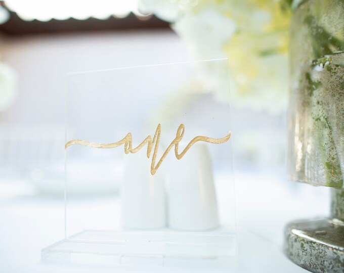 Clear Acrylic Table Numbers, Lucite Table Signs - Etsy