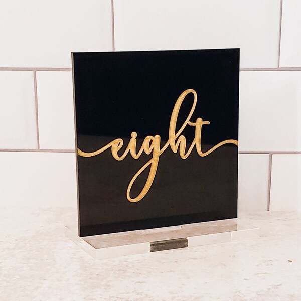 Black and Gold Table Numbers - Etsy