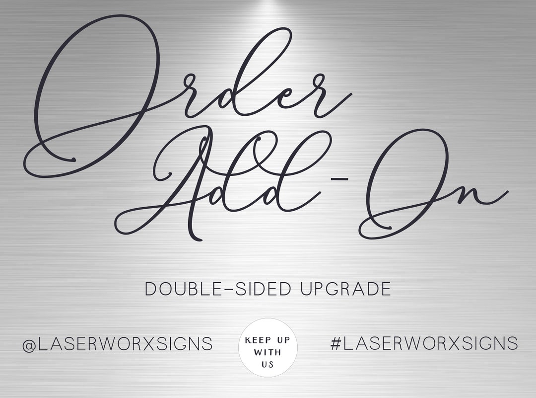 Order Add-on: Double Sided Upgrade - Etsy