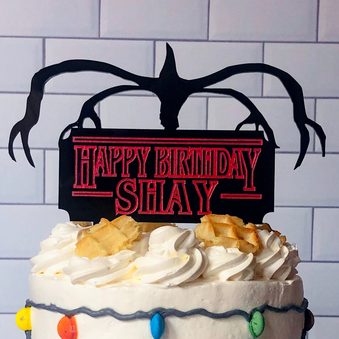 Birthday Cake Topper, Personalized Stranger Things Birthday Topper - Etsy