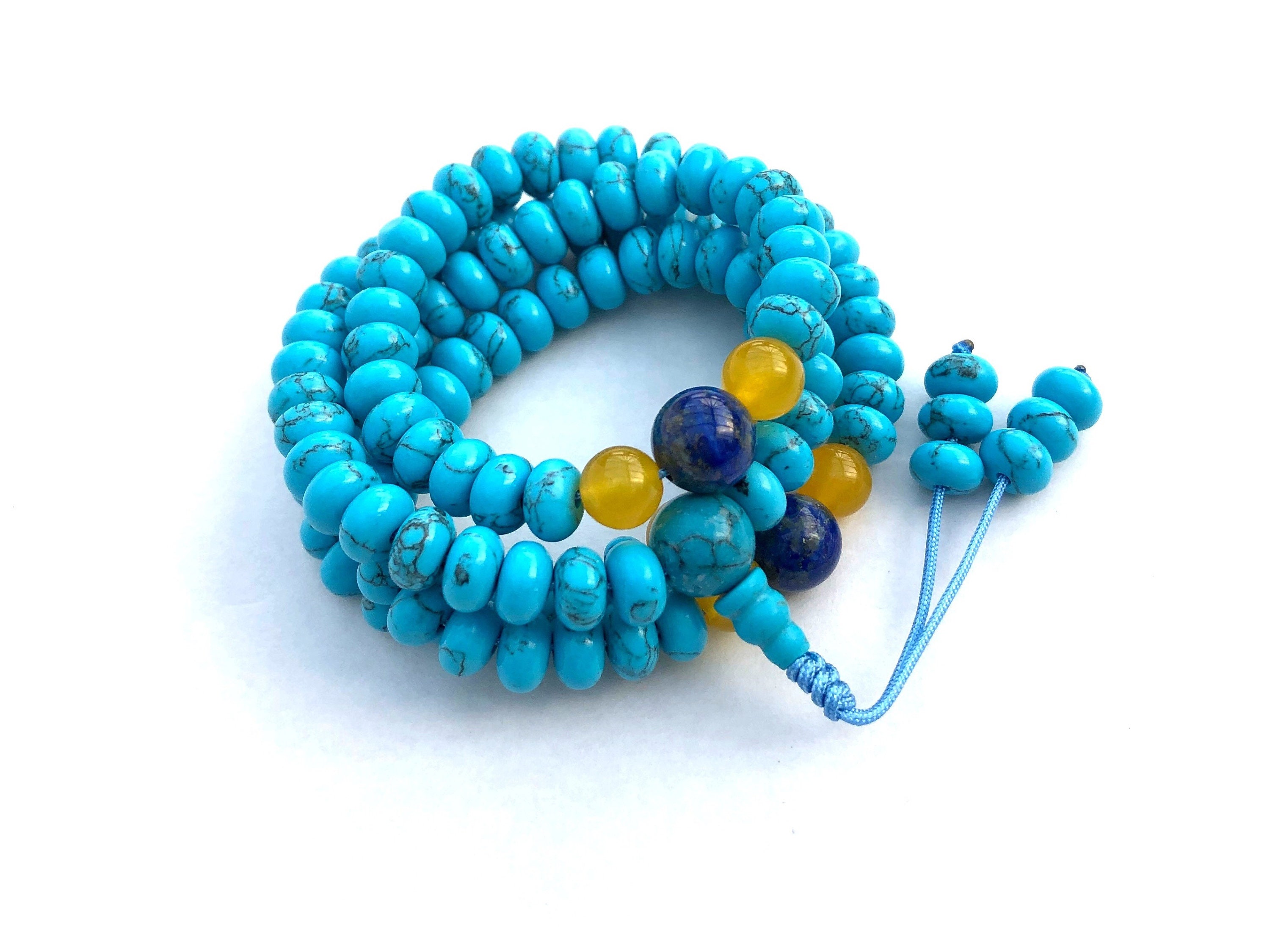 Buddhist Mala / Buddhist Prayer Beads / 108 Turquoise Beads | Etsy