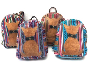 Cat Design Backpack | Etsy