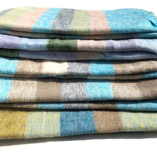 Wool Blanket Soft Oversized Shawl/throws Hand-loomed /large - Etsy UK