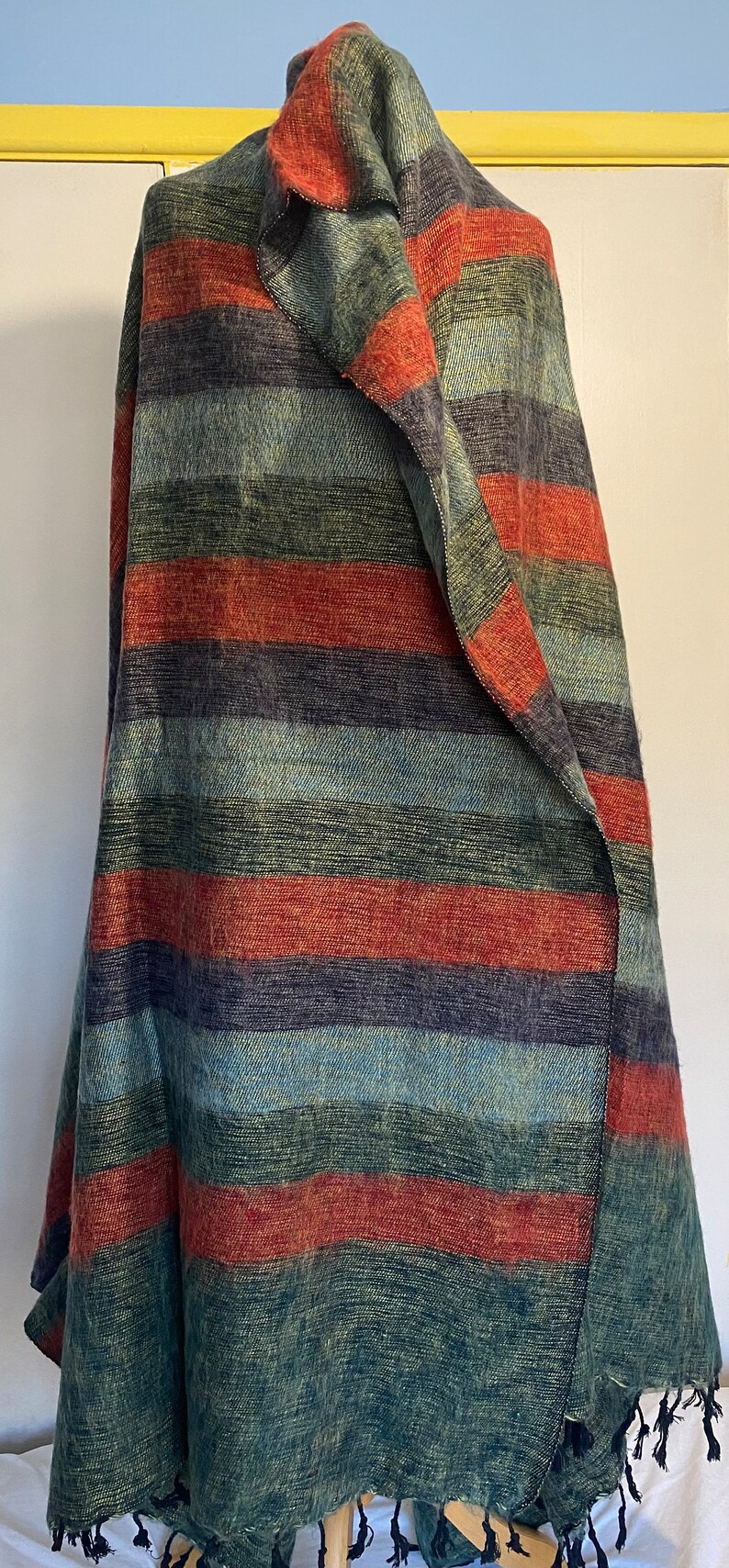 Wool Blanket Soft Oversized Shawl/throws Hand-loomed /large - Etsy UK