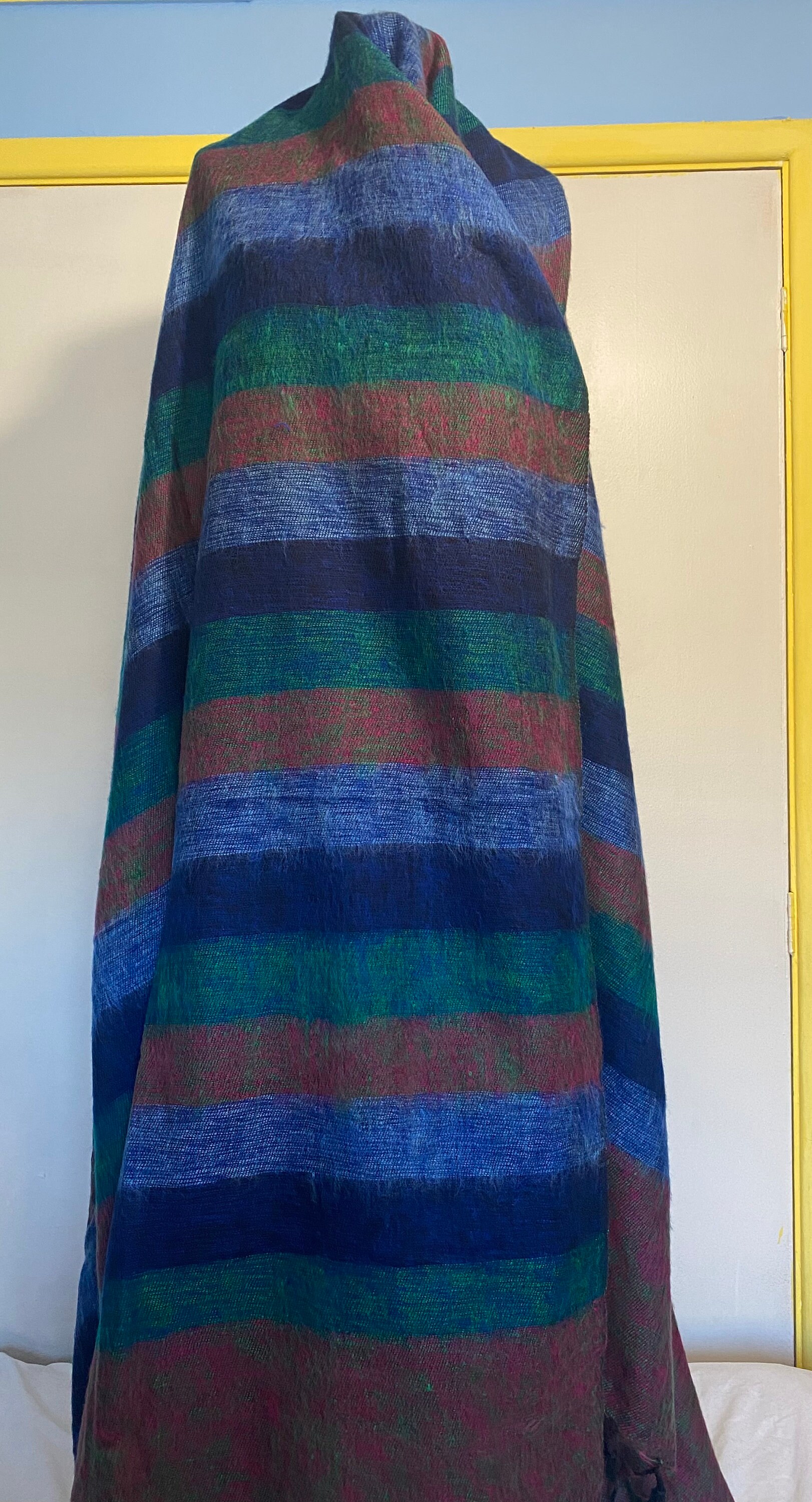 Wool Blanket Soft Oversized Shawl/throws Hand-loomed /large - Etsy UK