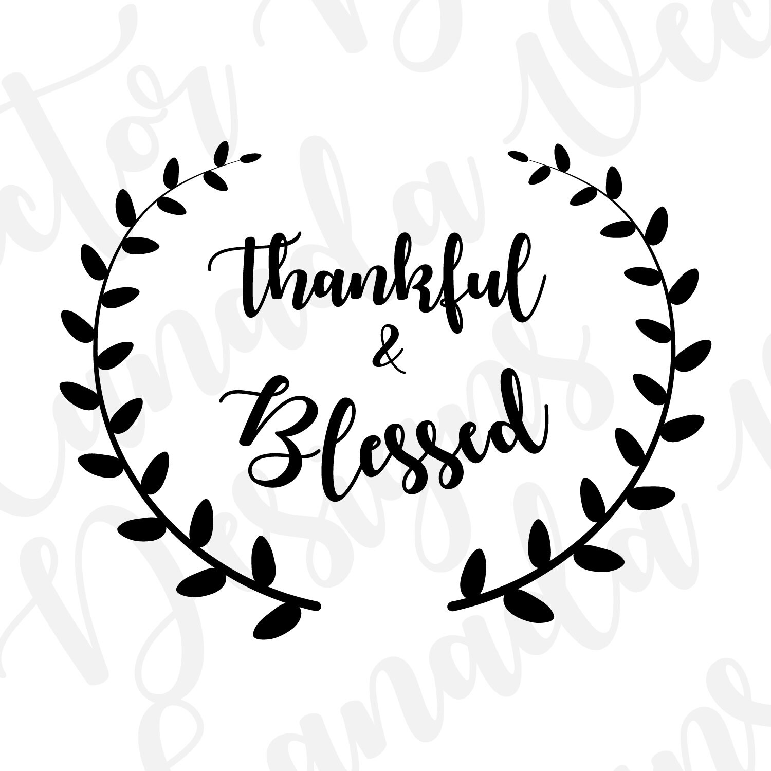 Thankful and Blessed Printable Graphic - Etsy