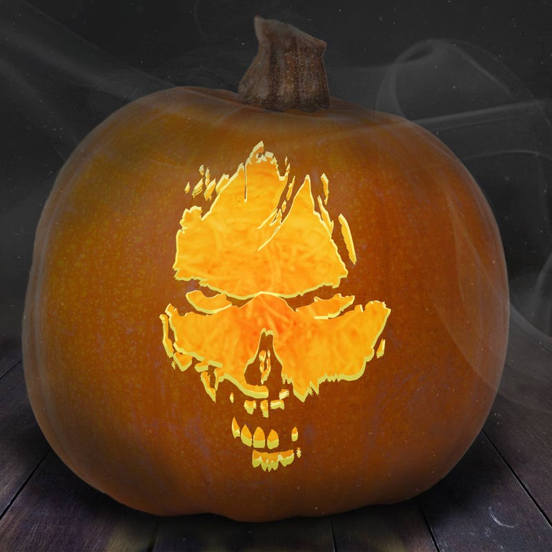 Zombie Pumpkin Stencil - Etsy