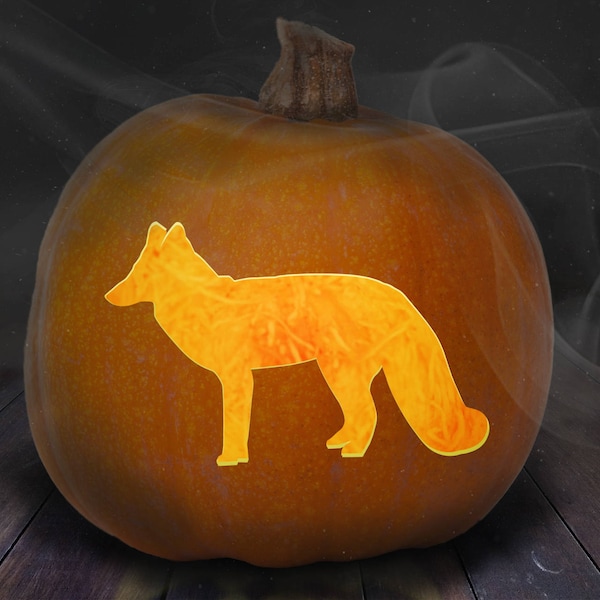 Fox Pumpkin Stencil - Etsy