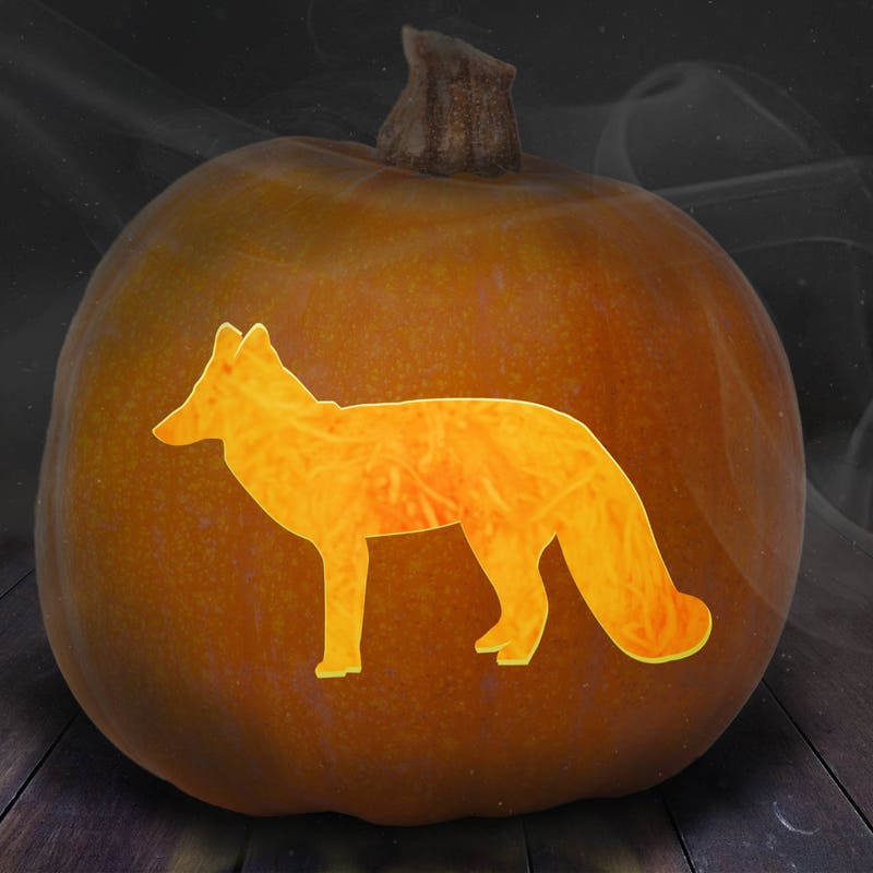 Fox Pumpkin Stencils - Etsy