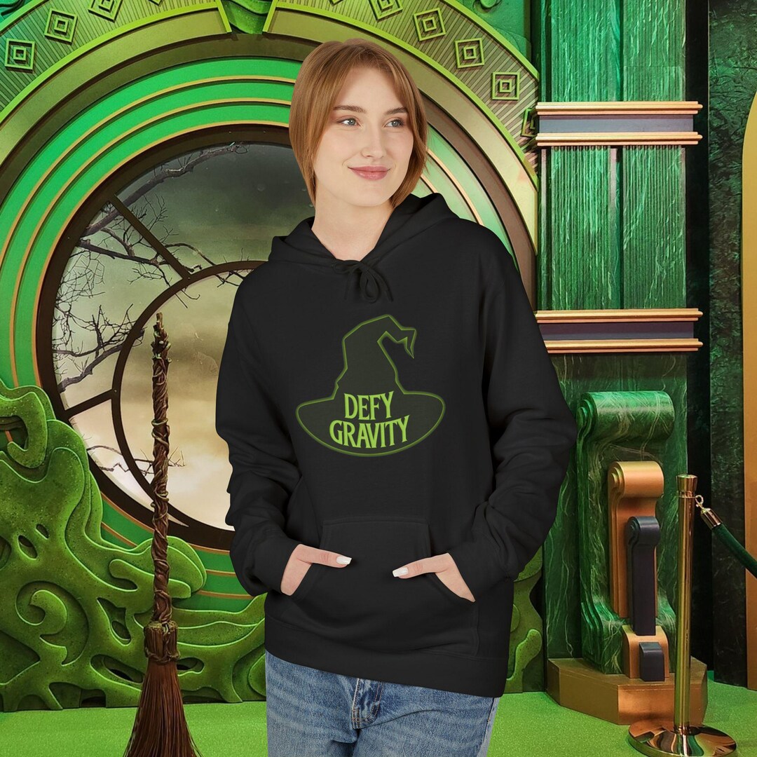 Defy Gravity Hoodie, Wicked Elphaba Witch Hat, Unisex Sweatshirt - Etsy