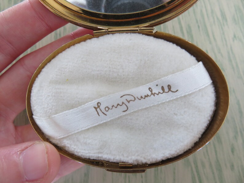 Vintage Monogrammed Mary Dunhill Powder Compact With Brassy - Etsy