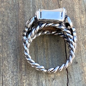 Vintage Size 6 West Germany Ring With Large Rectangular Mother of Pearl ...