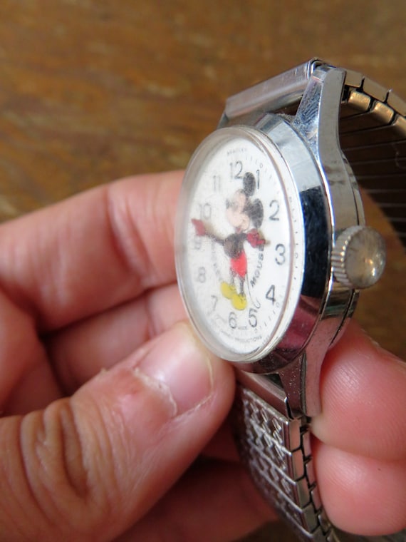 Vintage Men's Mechanical Mickey Mouse Watch Made by B… - Gem