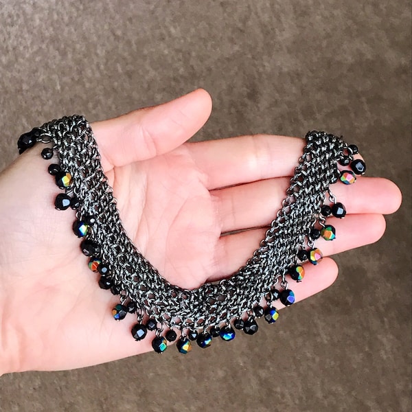 Metal Mesh Necklace - Etsy
