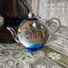 Vintage Glass Teapot Paperweight With Colorful Fountain Design and ...