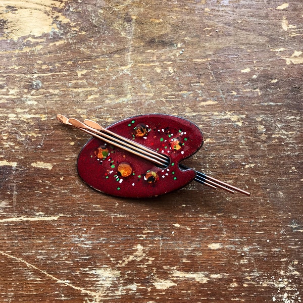 Red Vintage Brooch - Etsy