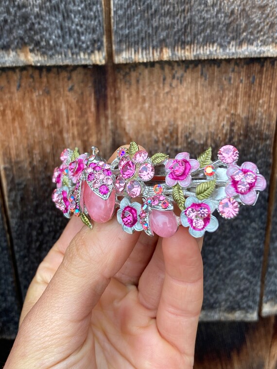 Vintage ‘Kirk’s Folly’ Hair Barrette with Sparkling P… - Gem