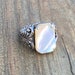Vintage Size 6 West Germany Ring With Large Rectangular Mother of Pearl ...