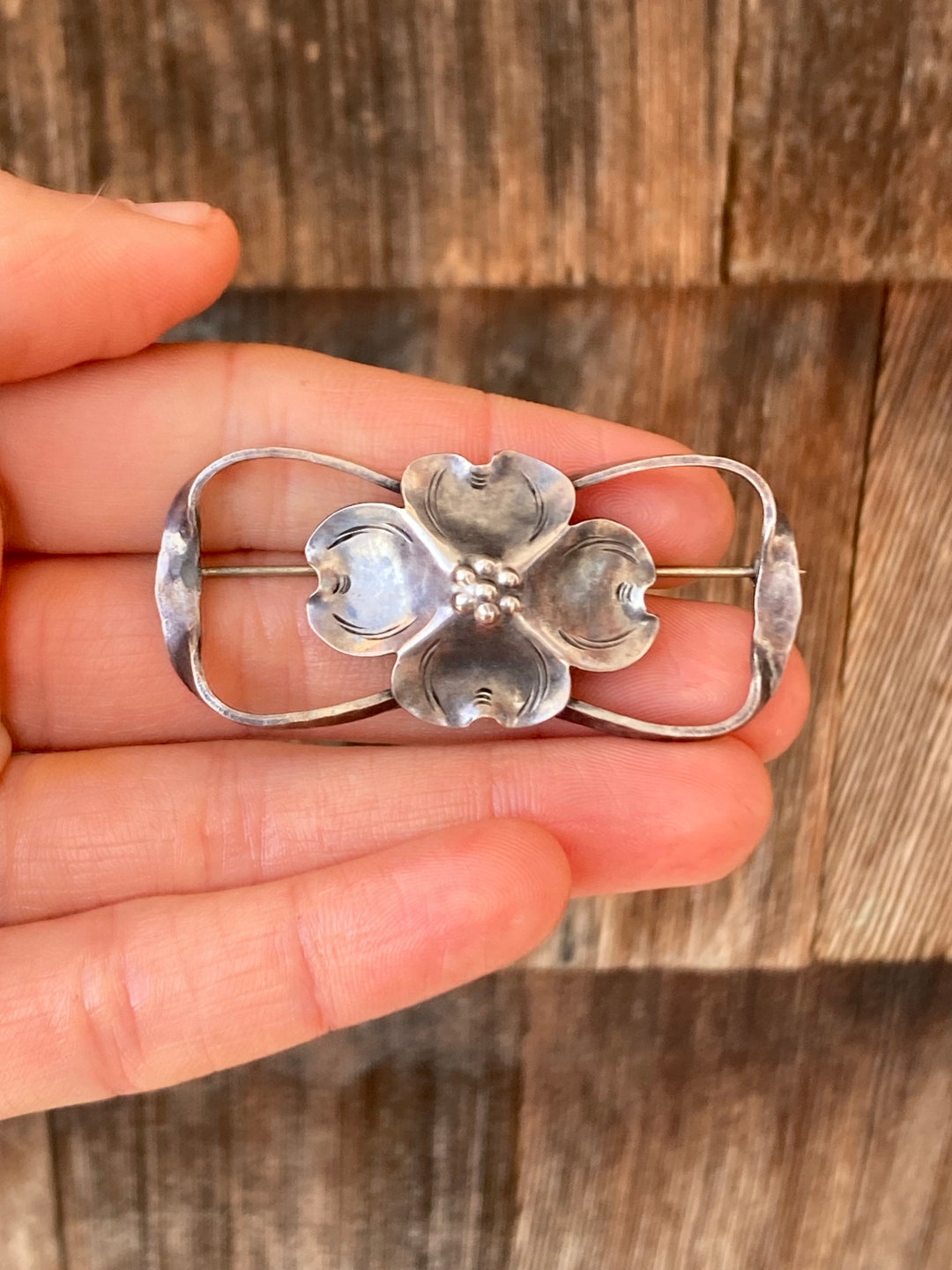 Vintage Stuart Nye Art Nouveau Sterling Brooch With Dogwood Flower ...