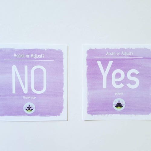 Yoga Teacher Consent Cards - Etsy