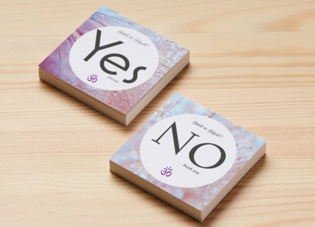 Custom Consent Cards for Yoga Teachers. Permission to Assist and Adjust ...