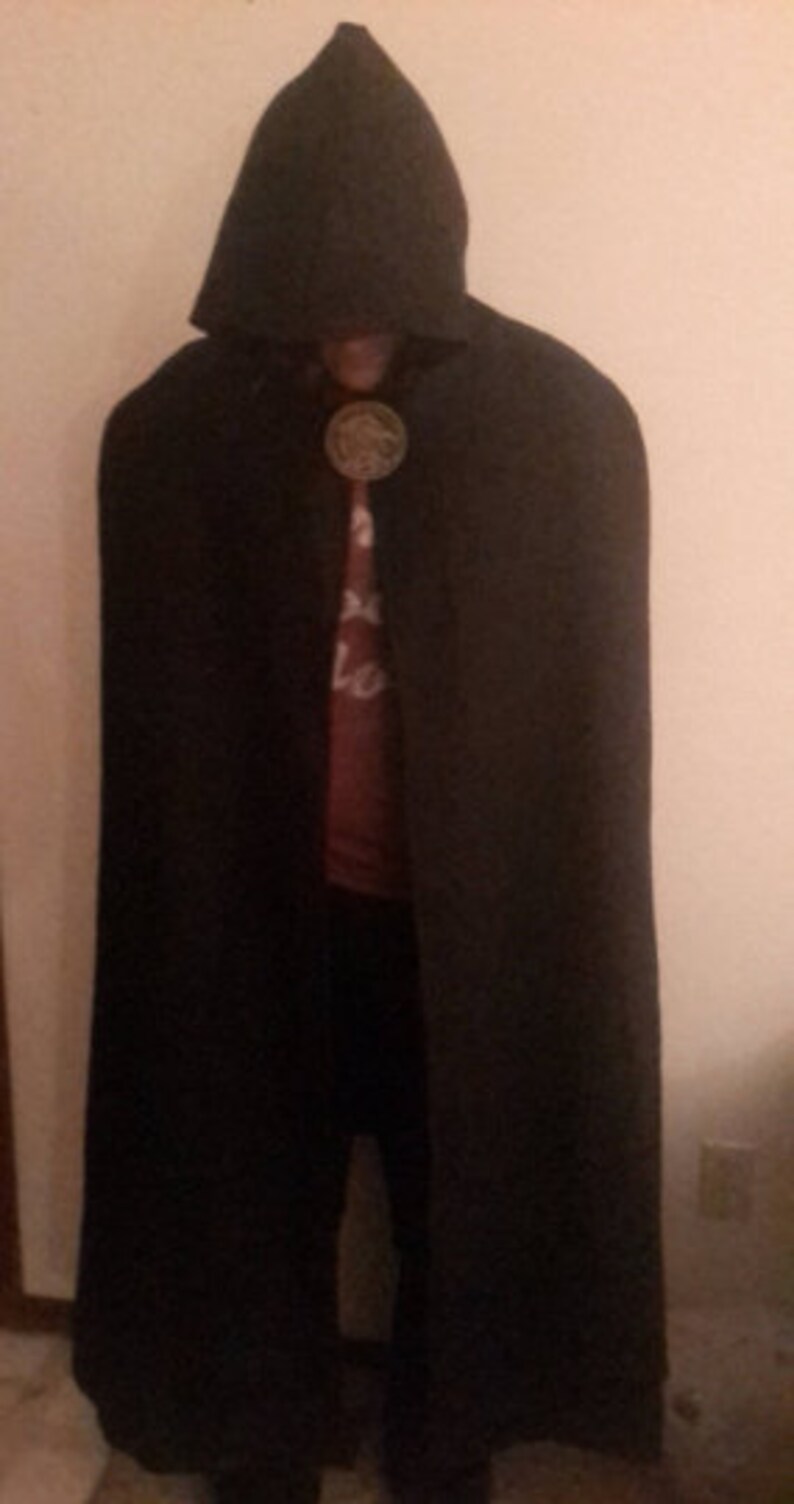 100% BLACK Wool Cloak - Etsy