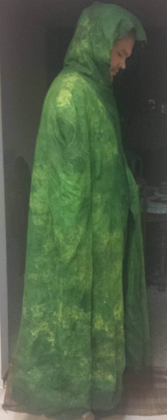 Medieval Ranger Cloak forest Camouflage hand Dyed - Etsy