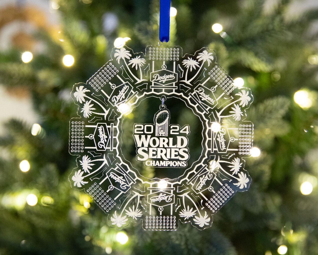 Los Angeles Baseball Detailed Snowflake Ornament 2024 World Series ...