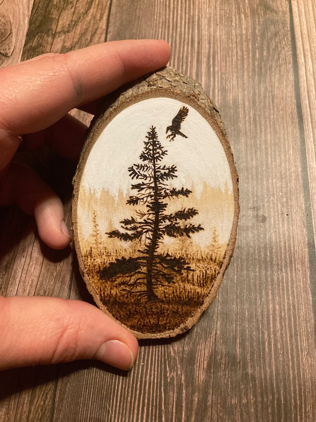 Spruce Tree Pyrography Art - Etsy