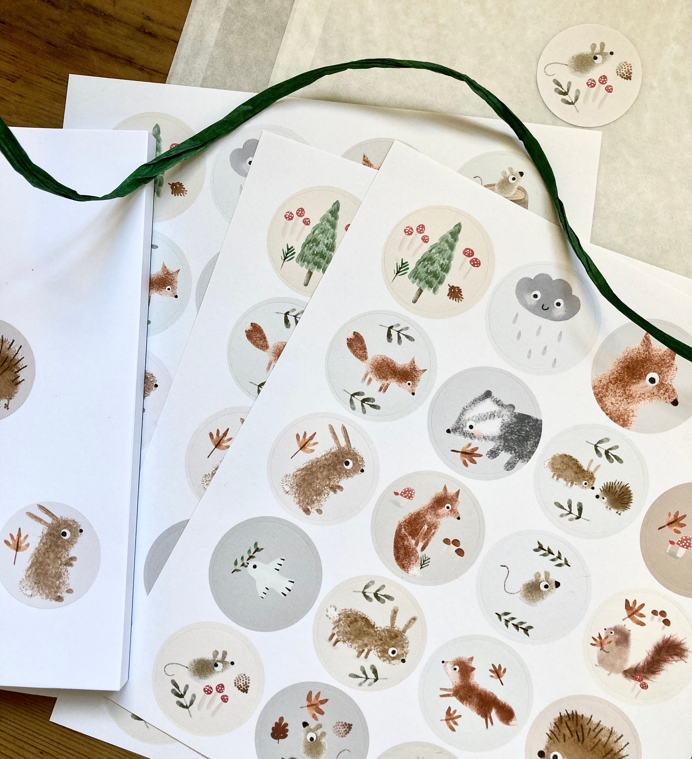 Stickers Paper Stickers Woodland Animal Stickers Woodland | Etsy