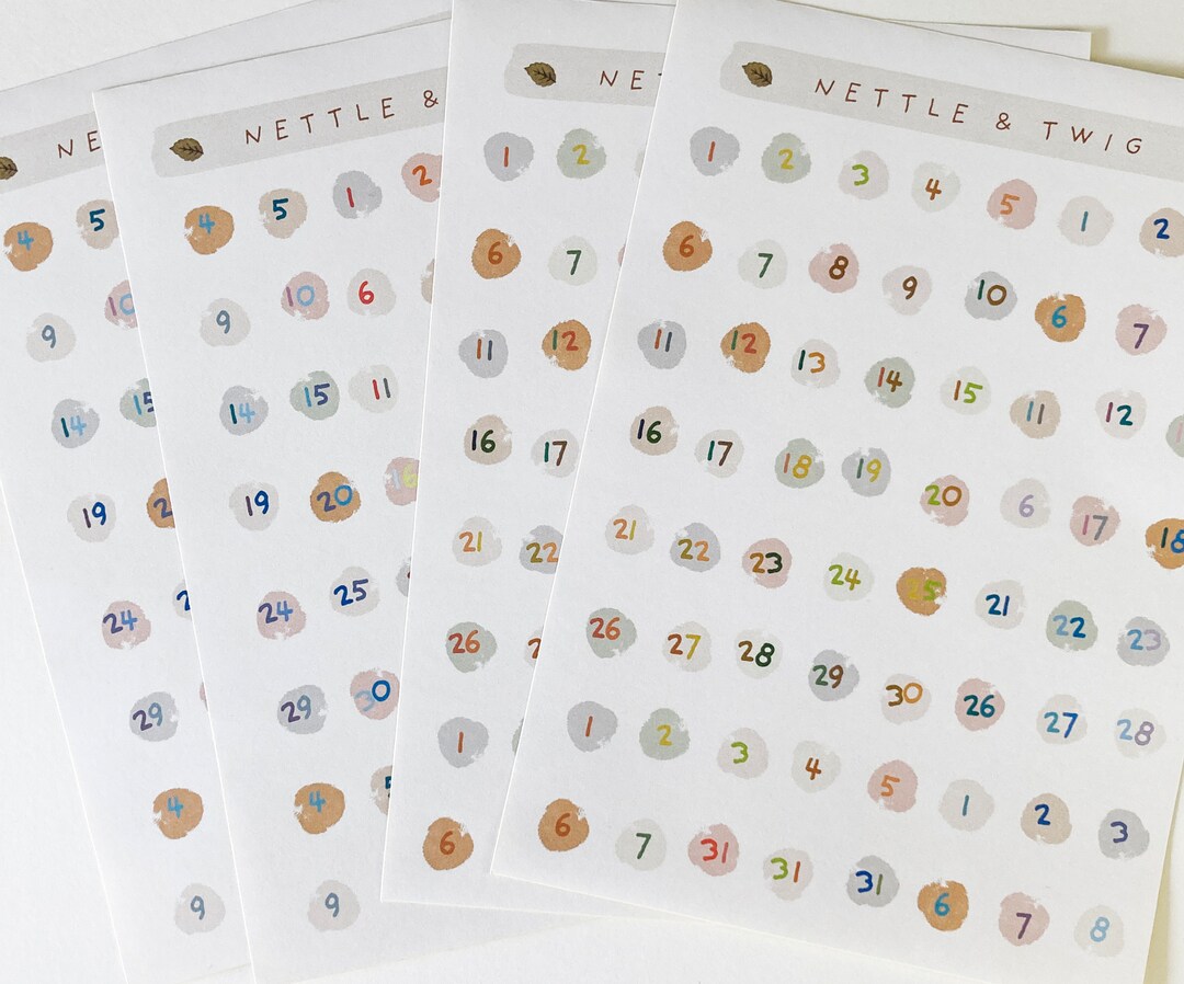 Number Stickers - Cut Your Own Stickers - Cut Out Numbers - Etsy