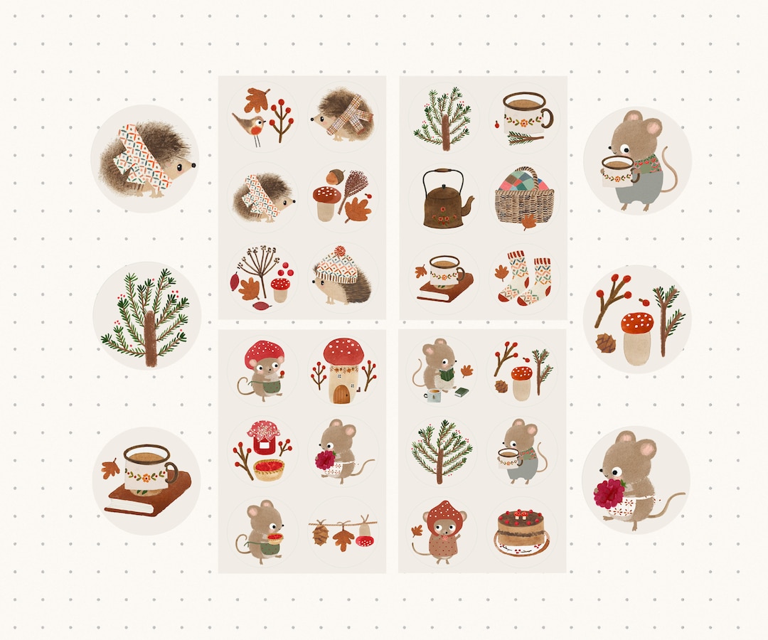 September Stickers - Autumn Stickers - Cozy Stickers - Fall Stickers - Etsy