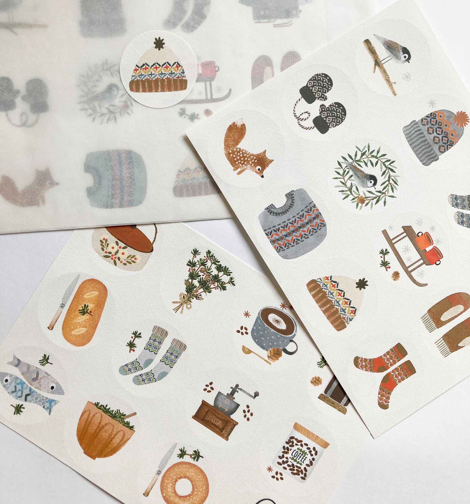 January Stickers - Winter Stickers - Cosy Stickers - Hygge Stickers ...