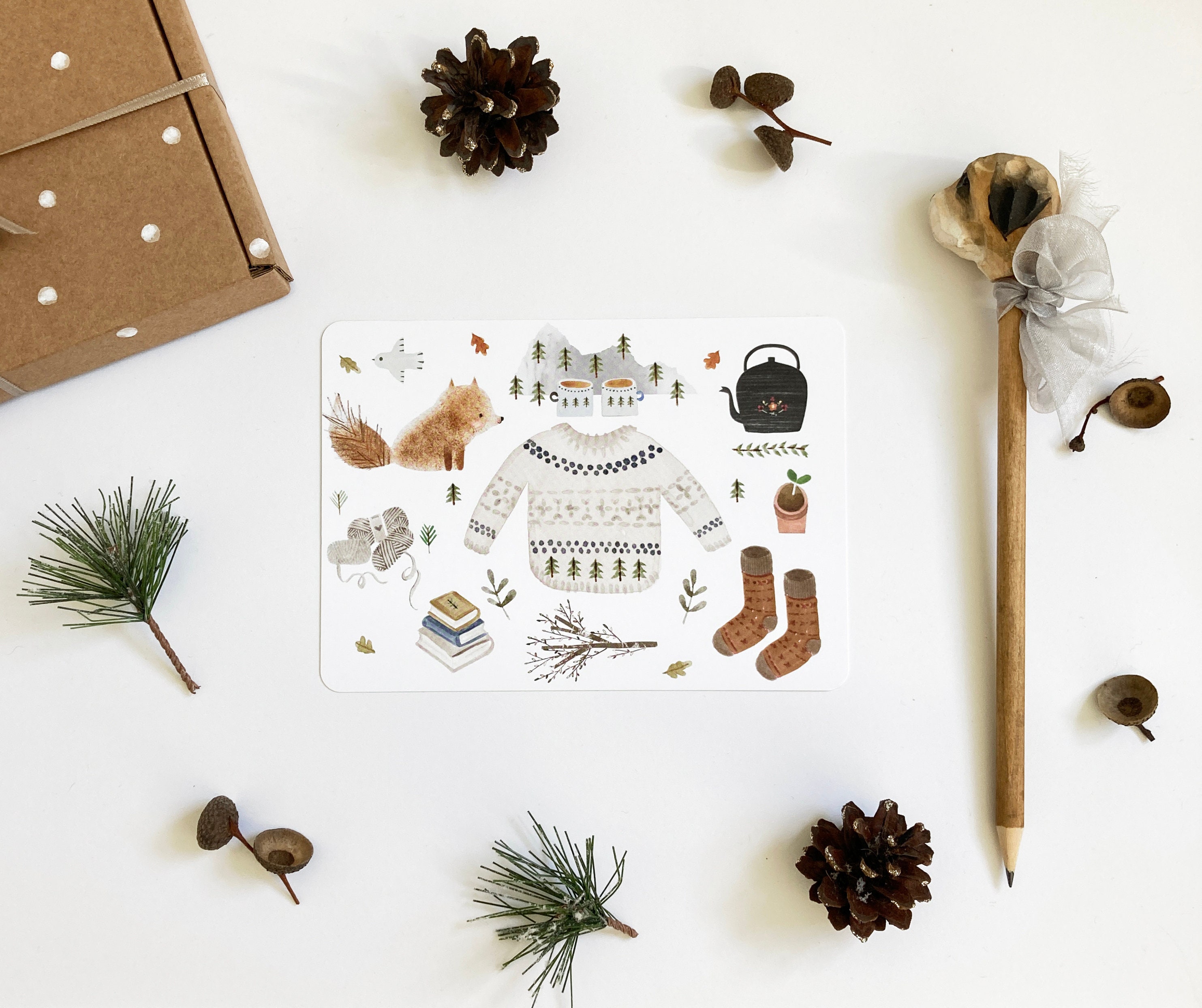 Cosy Postcards, Fox Postcard, Woodland Postcard, Woodland Cards ...