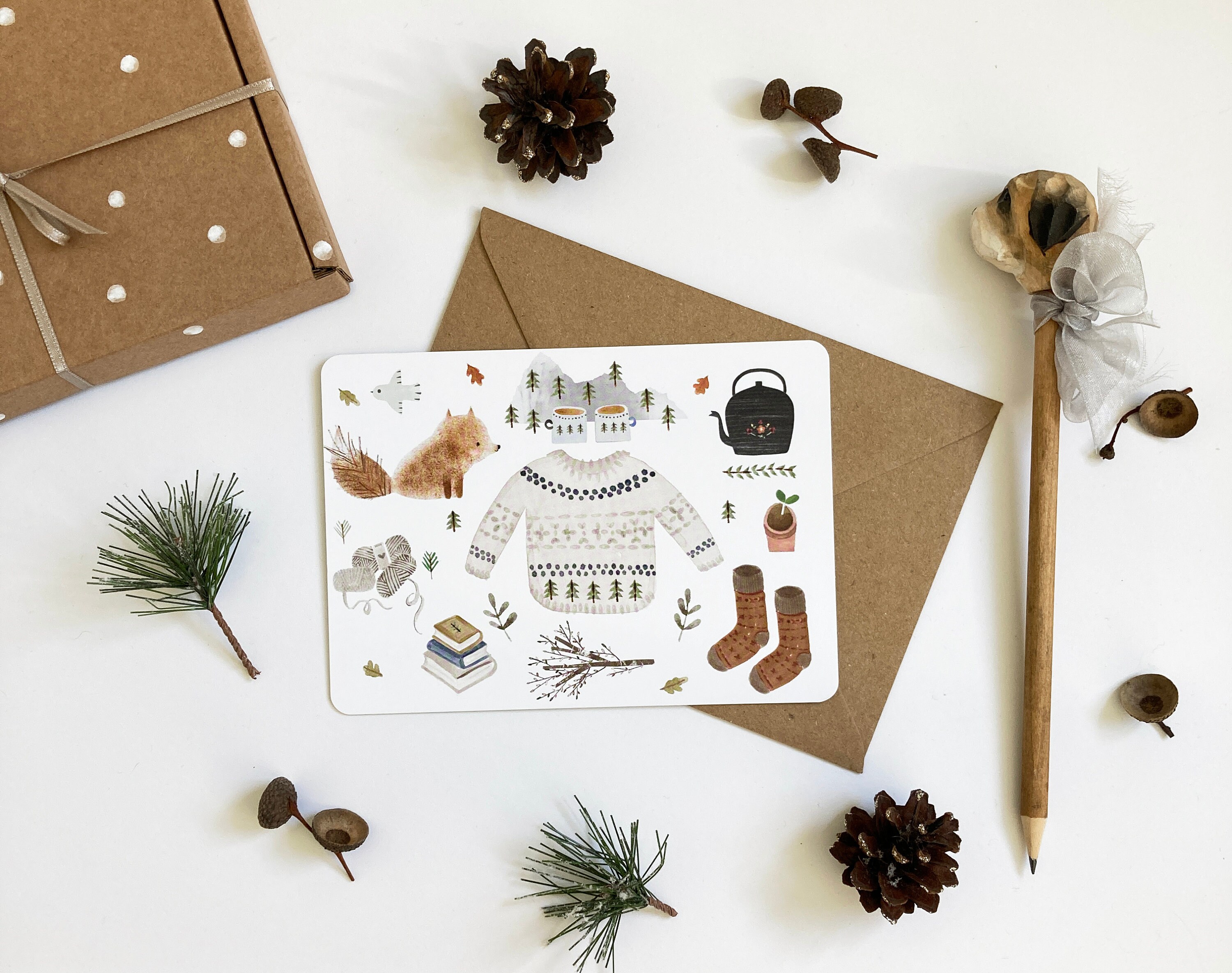 Cosy Postcards, Fox Postcard, Woodland Postcard, Woodland Cards ...
