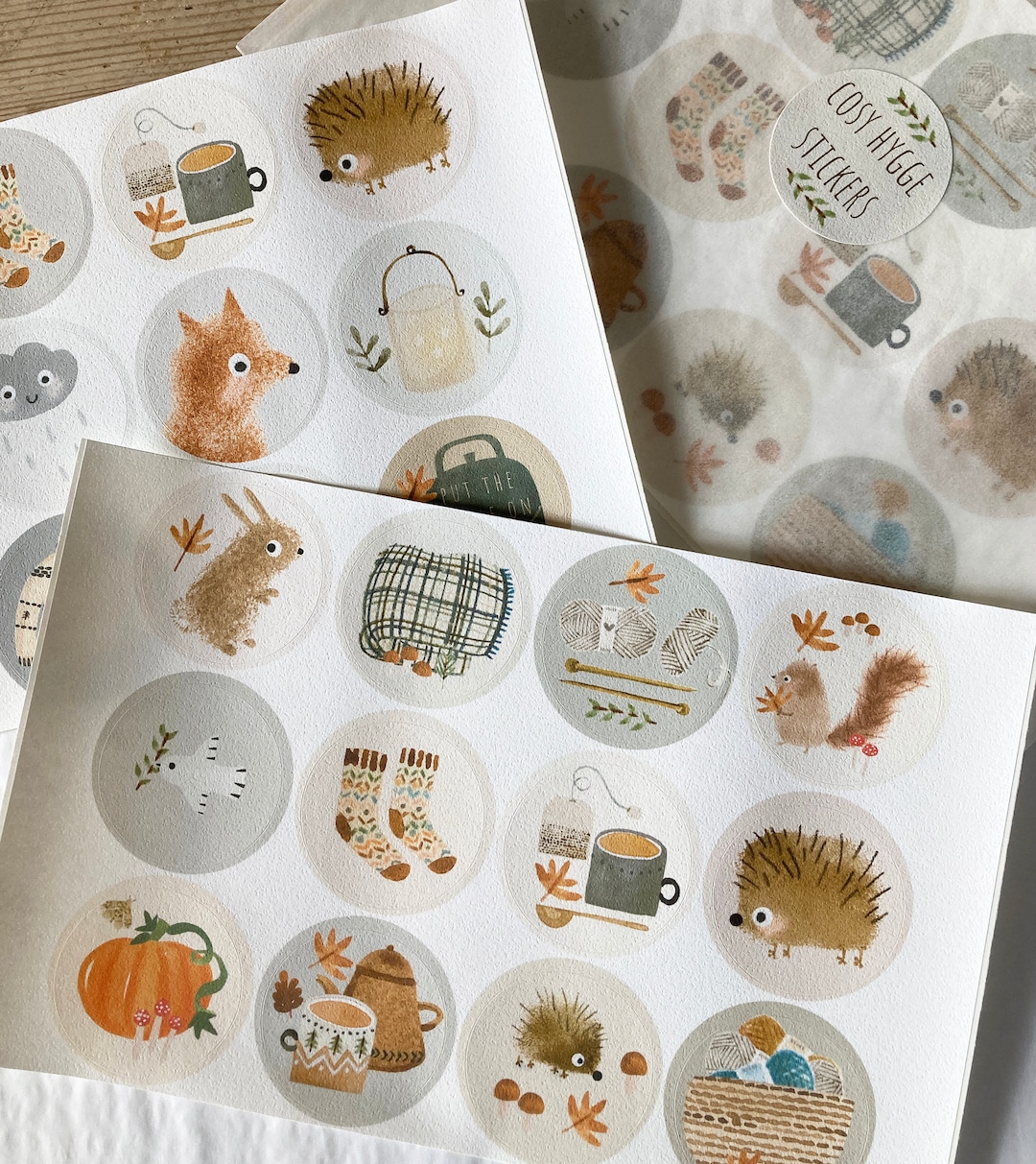 Cosy Hygge Stickers, Stickers, Paper Stickers, Cosy Stickers, Hygge ...