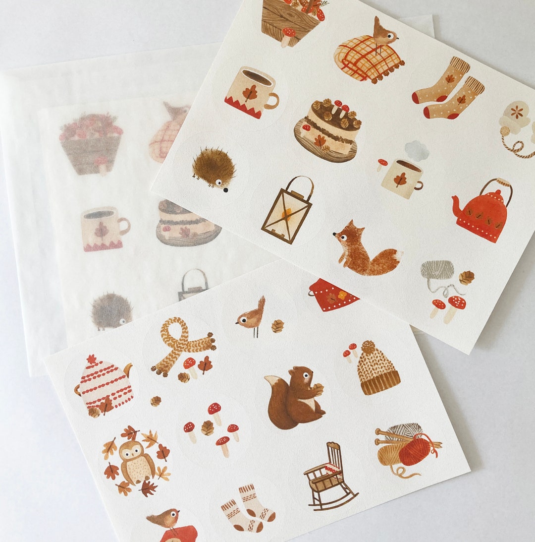 September Stickers - Cosy Stickers - Cute Stickers - Paper Stickers ...