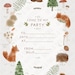 Woodland Animal Invitation - Digital Download - Party Invitation ...