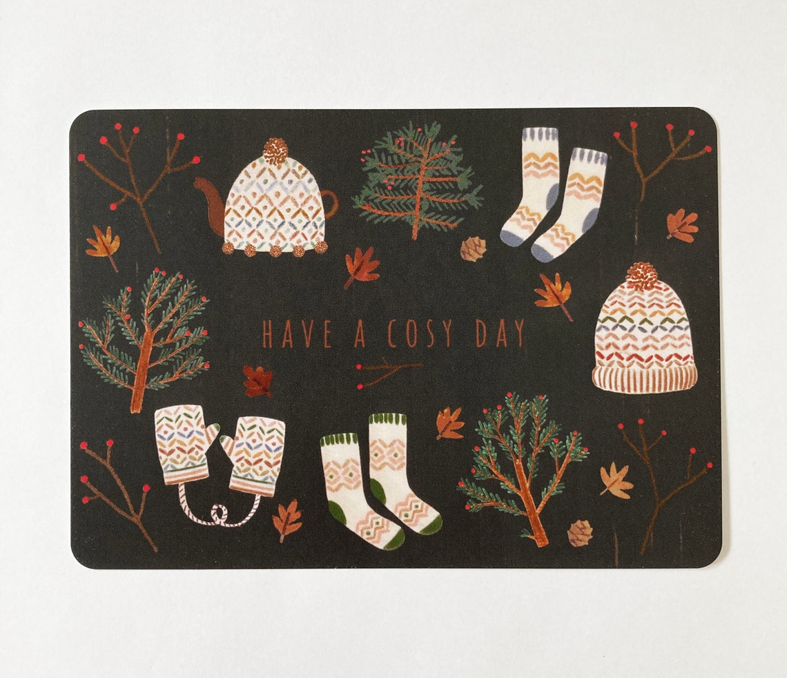 Have A Cosy Day Postcard Cosy Day Postcard Autumn Postcard - Etsy