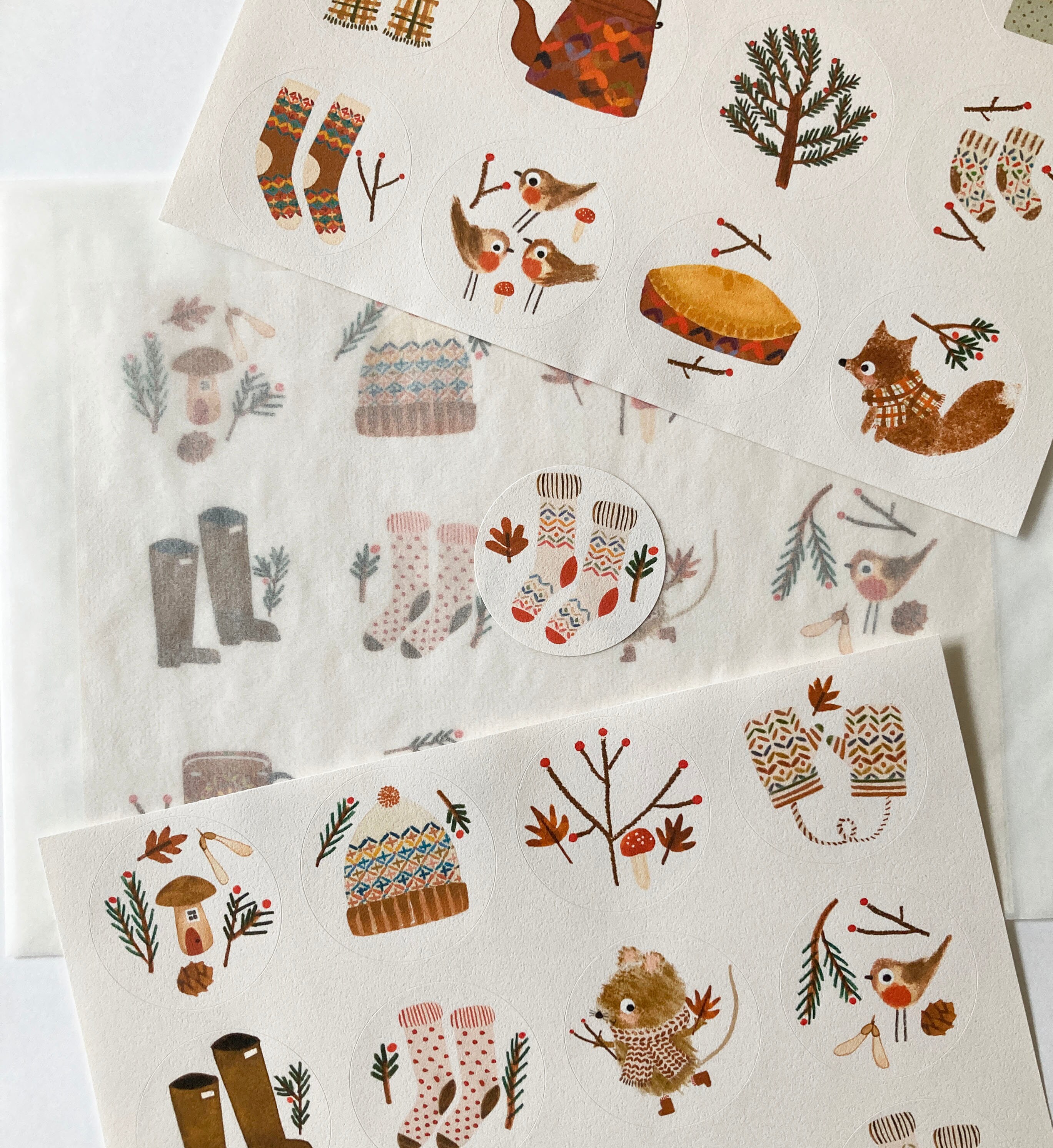November Stickers Woolly Cosy and Warm Stickers Autumn - Etsy
