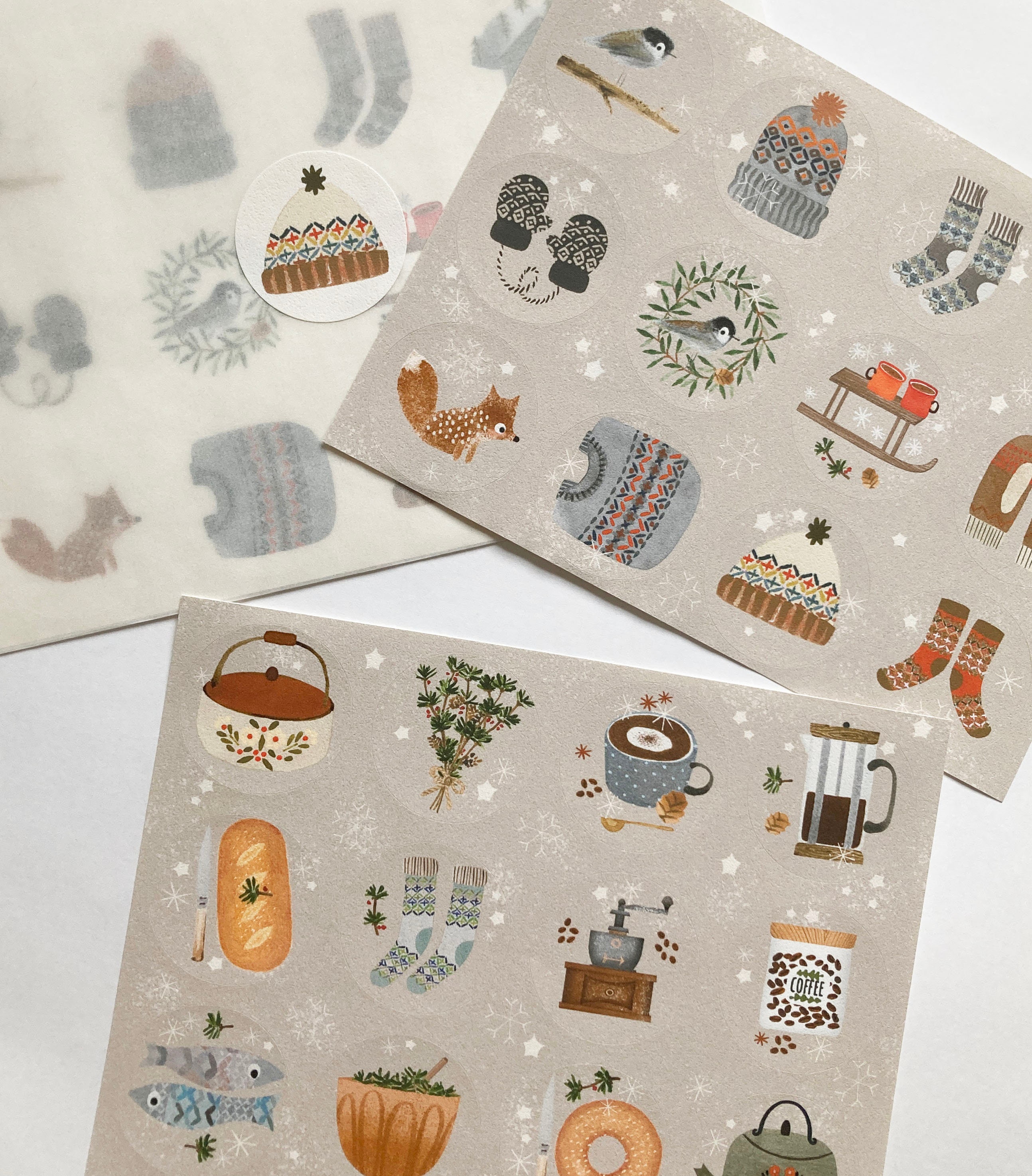 January Stickers - Winter Stickers - Cosy Stickers - Hygge Stickers ...