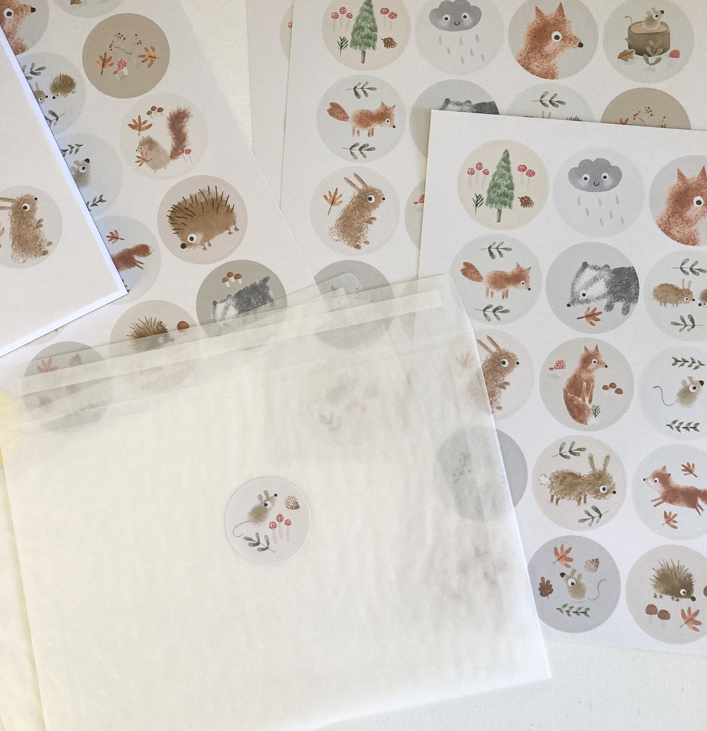 Stickers Paper Stickers Woodland Animal Stickers Woodland | Etsy