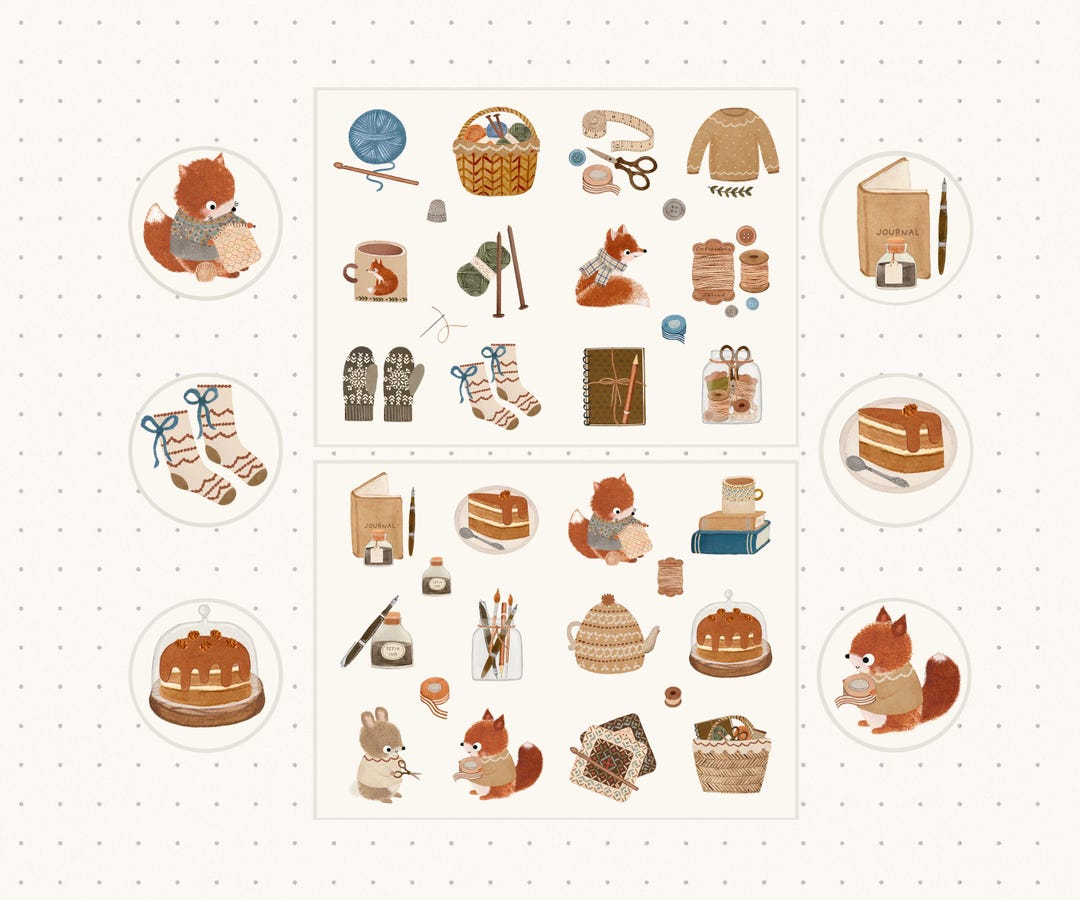 Hobby Stickers - Round Paper Stickers - Etsy