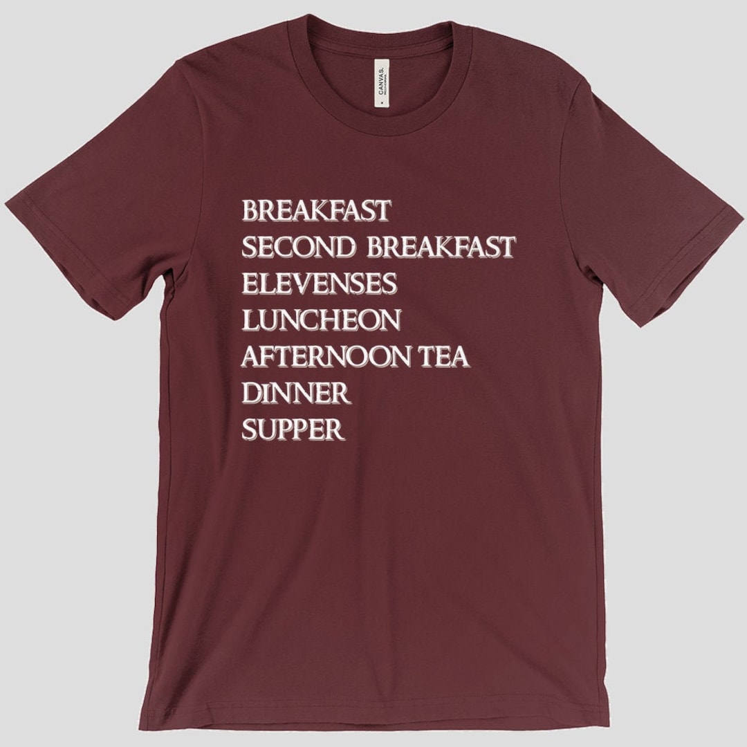 Second Breakfast Tee // Hobbit Meals // Elevenses Luncheon Afternoon ...