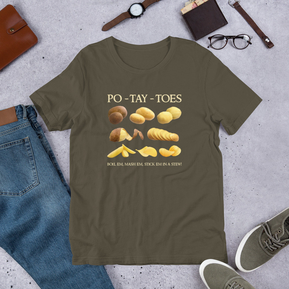Po Tay Toes Shirt // Potatoes // Samwise Gamgee // Gollum // - Etsy