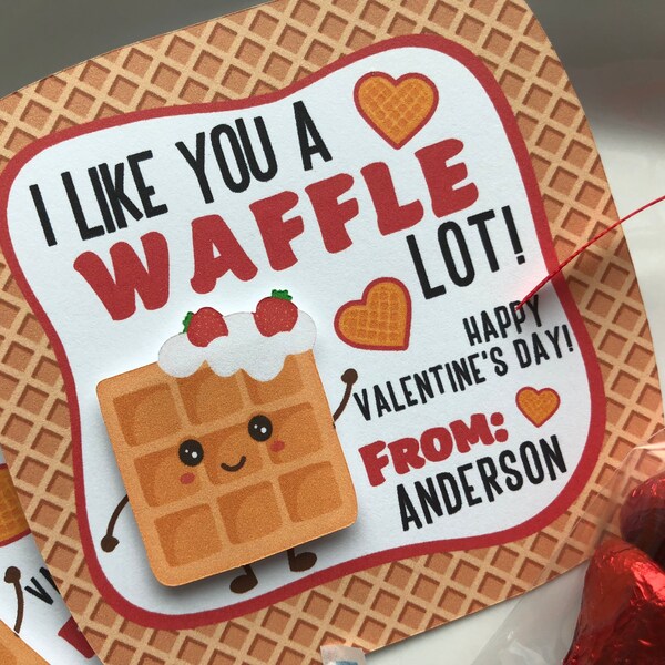 Waffle Valentine - Etsy